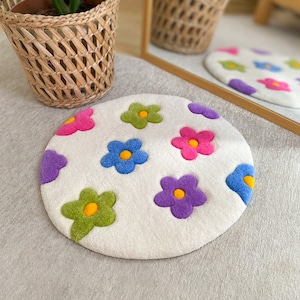 Tuft Rug Flower / Hand Tufted Rug, Custom Rug, Soft and Aesthetic ...