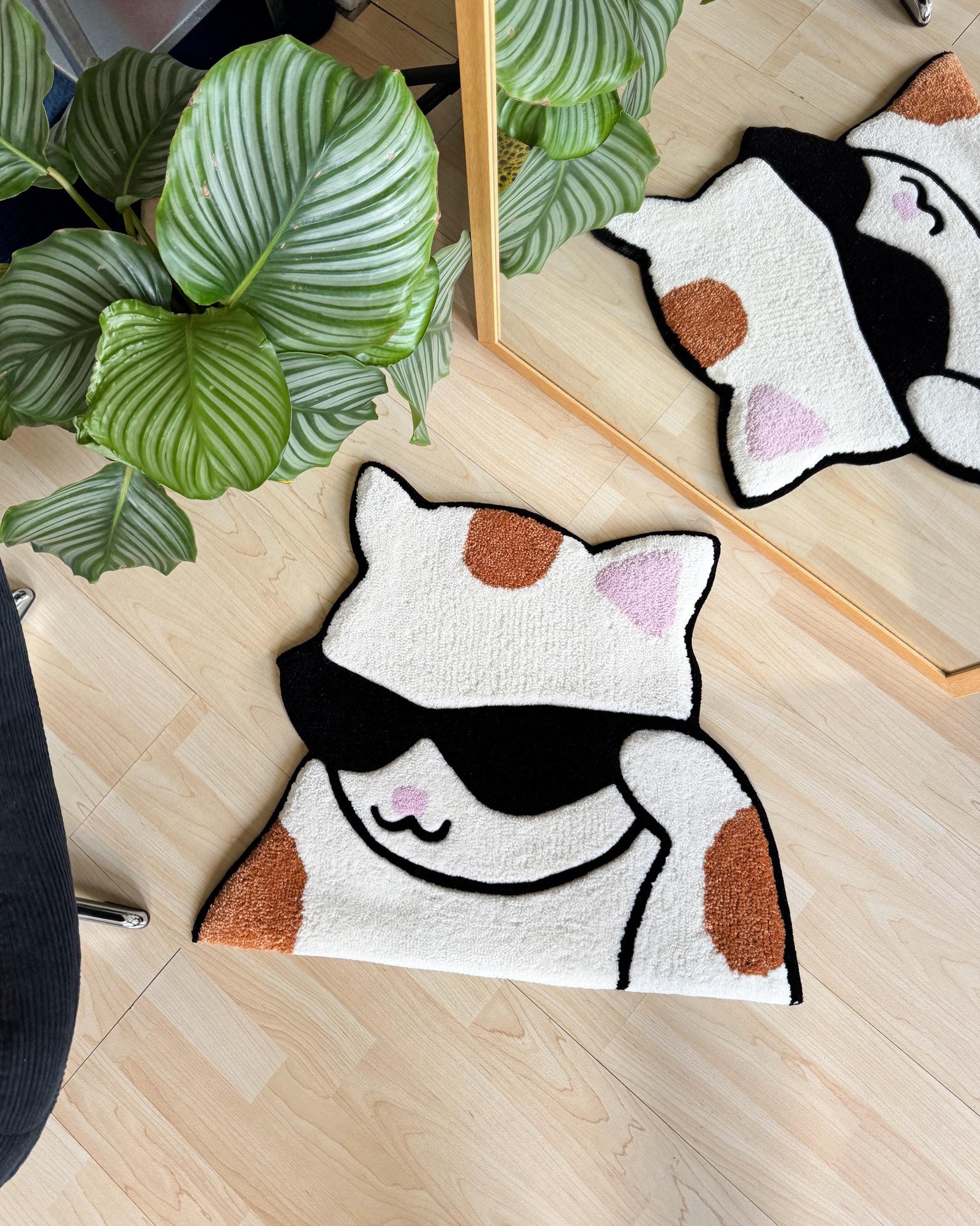 Cool Cat Tufted Rug / Handmade Tuft Rug, Fluffy & Soft Rug - Etsy UK