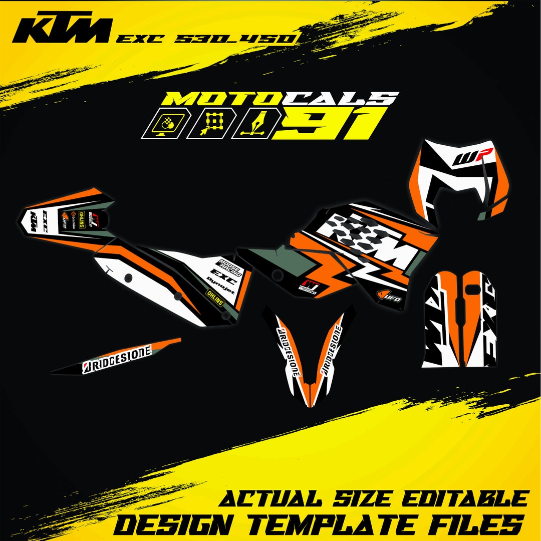 KTM Graphics Kit Design Files for KTM EXC-F 125 250 300 450 530 2008 ...