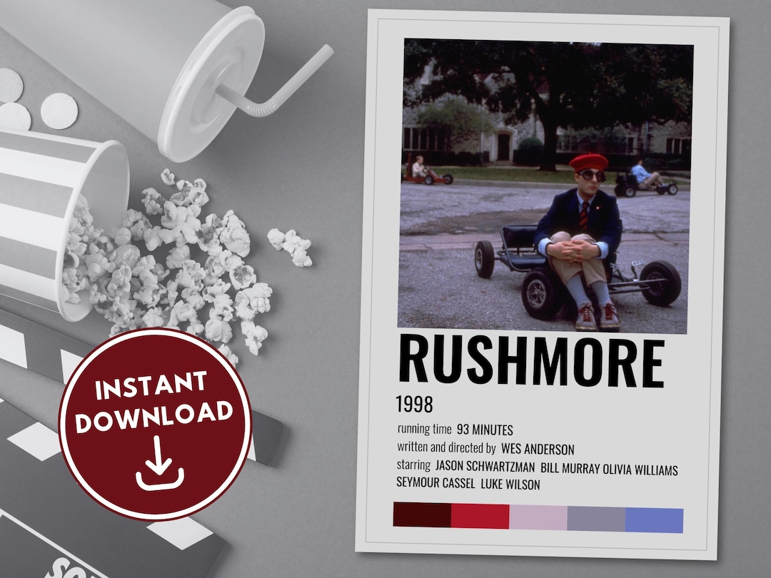 Rushmore | Wes Anderson | Jason Schwartzman | Polaroid Movie Poster ...