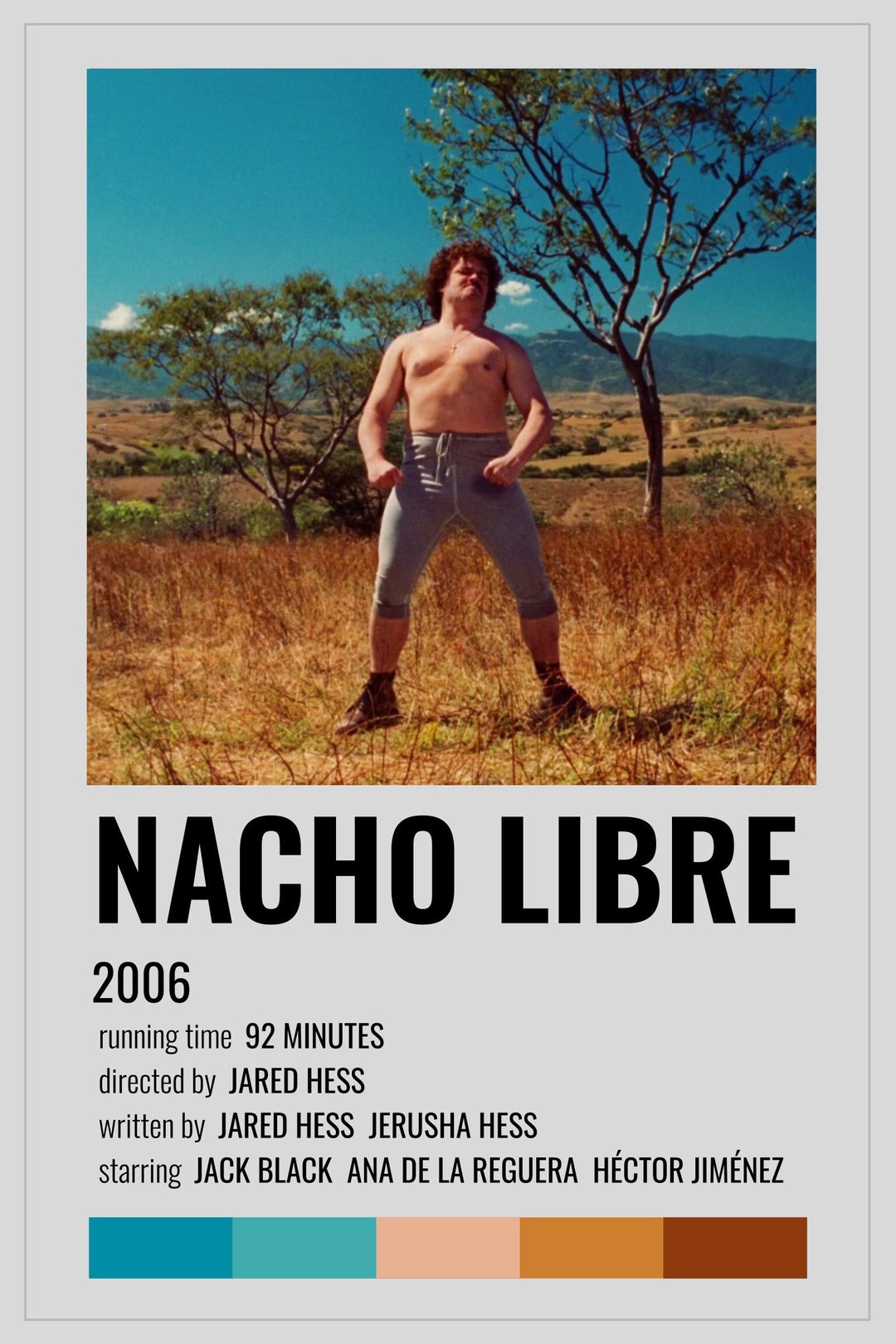 Nacho Libre Jared Hess Polaroid Movie Poster Minimalist Movie Poster ...