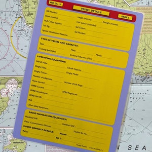 MMSI Number & Call Sign + Your Boat Detail Cockpit Cards for Sailing ...