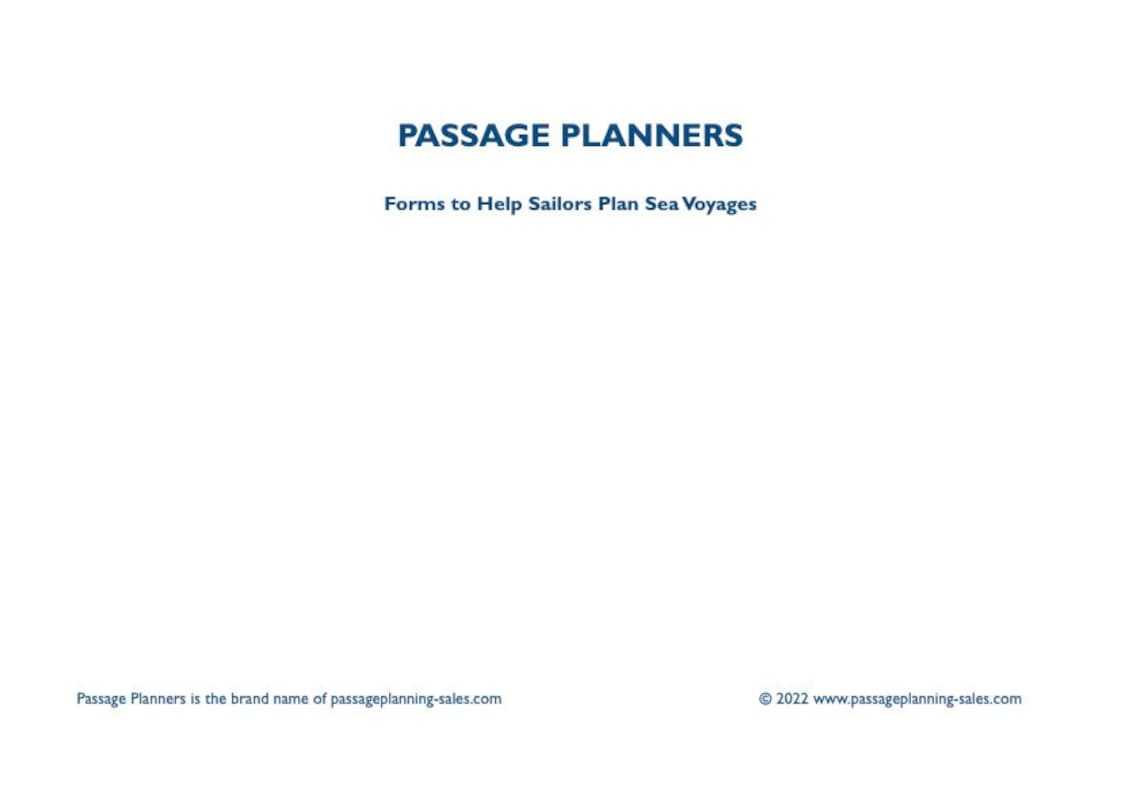 Sailing/cruising Log Book in .PDF Format - Download Our Colour Files ...