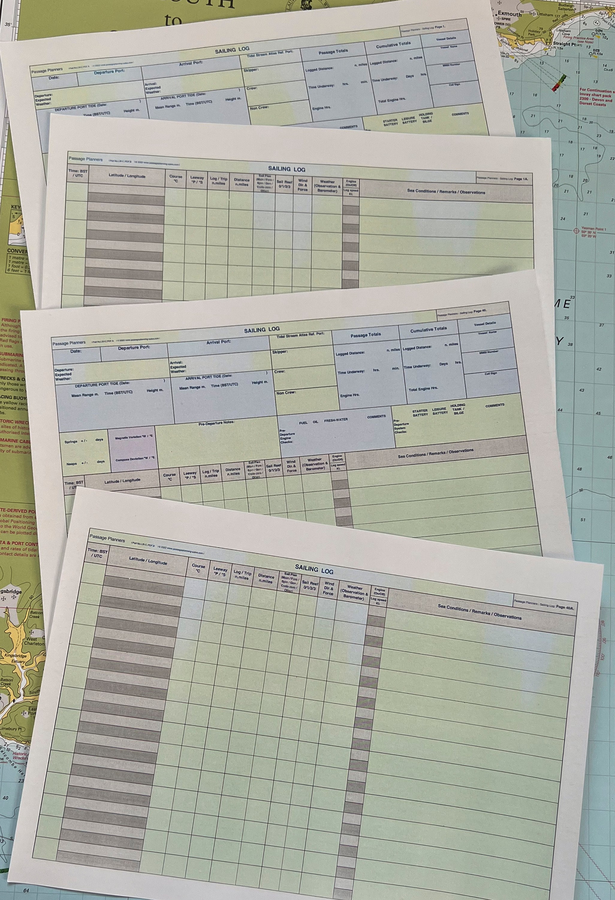 Sailing/cruising Log Book in .PDF Format - Download Our Colour Files ...