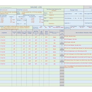 Sailing/cruising Log Book in .PDF Format - Download Our Colour Files ...
