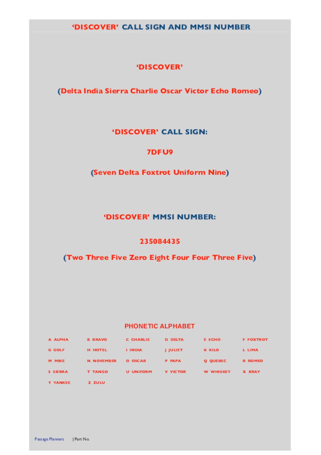 Mayday and Pan-pan Call + (bespoke) MMSI Number & Call Sign + Your Boat ...