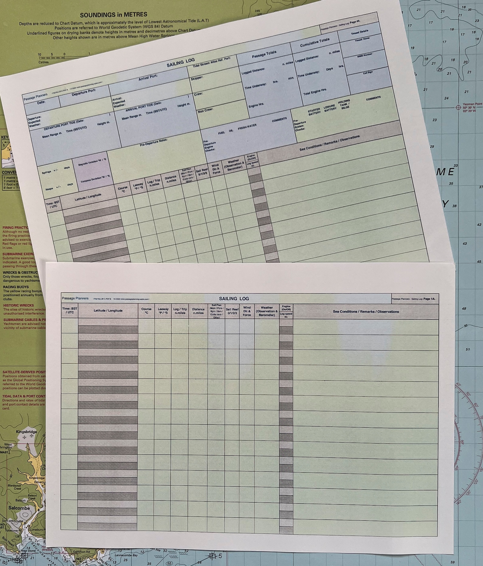 Sailing/cruising Log Book in .PDF Format - Download Our Colour Files ...
