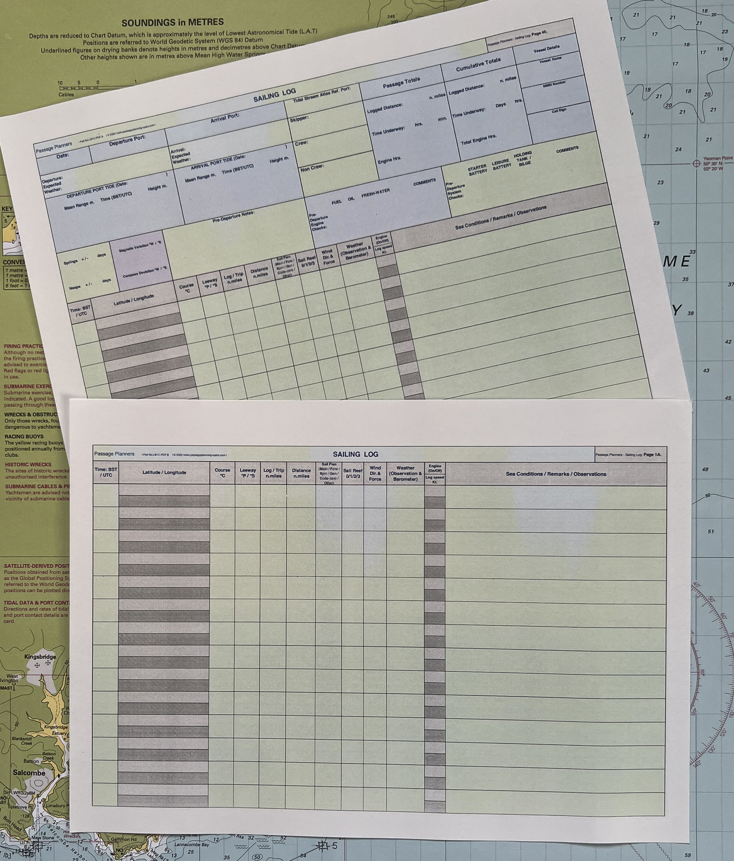 Sailing/cruising Log Book in .PDF Format - Download Our Colour Files ...