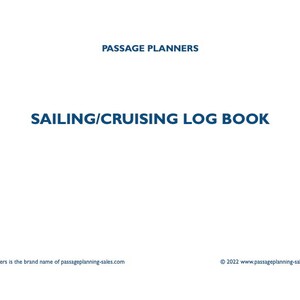 Sailing/cruising Log Book in .PDF Format - Download Our Colour Files ...