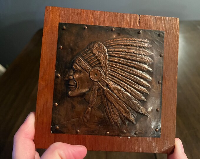 Copper Native American Wood Hanging Piece, Small in Size, Indian ...
