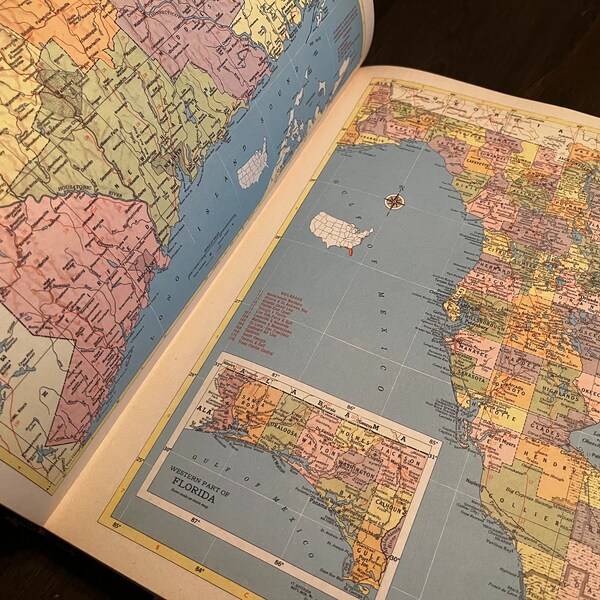 World Atlas Book - Etsy