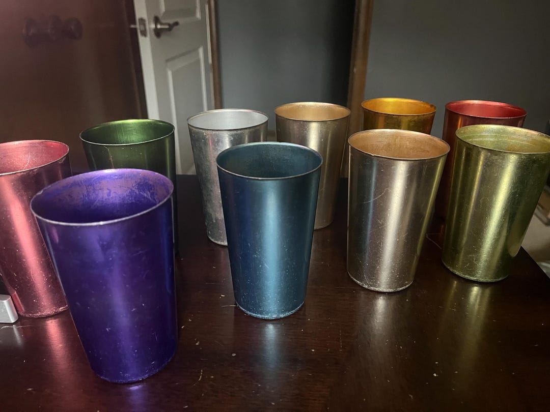 Vintage Bascal Aluminum Tumblers Made in Italy, Random Colors Available ...