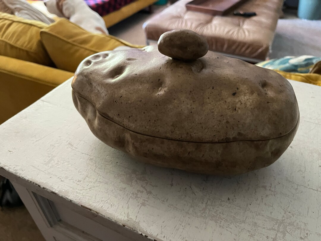 Vintage Ceramic potato Lidded Dish Cookie Jar 1970's - Etsy