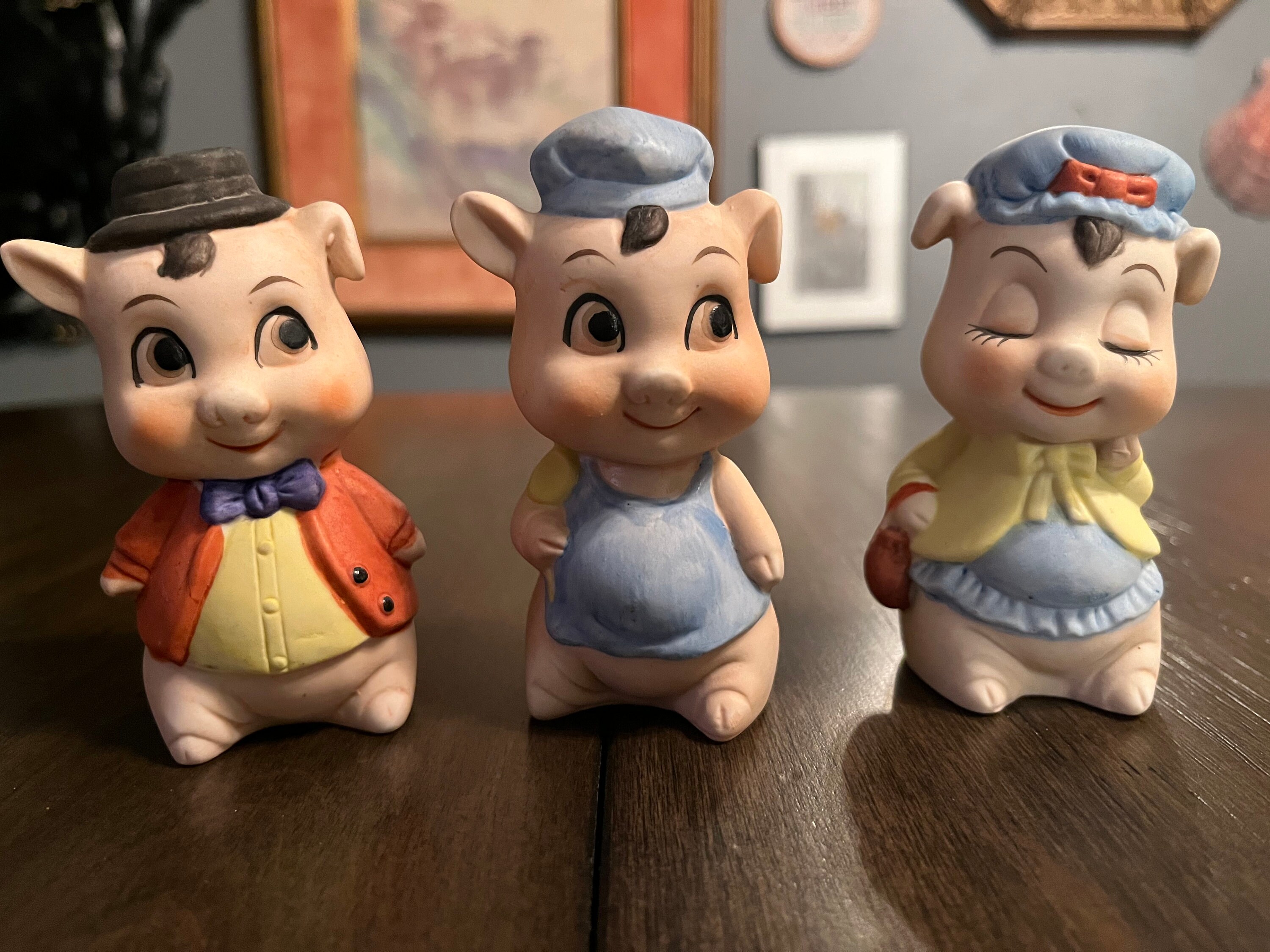 Vintage Three Little Pigs Ceramic Pigs - Etsy