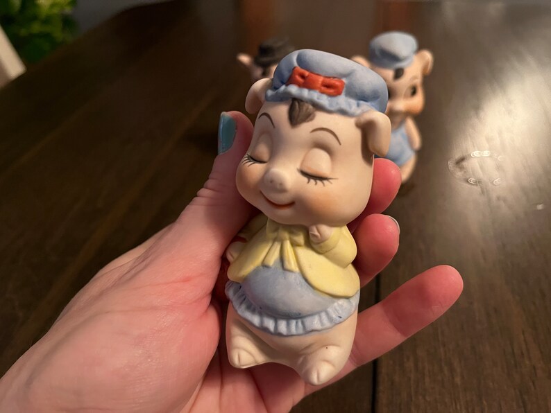 Vintage Three Little Pigs Ceramic Pigs - Etsy