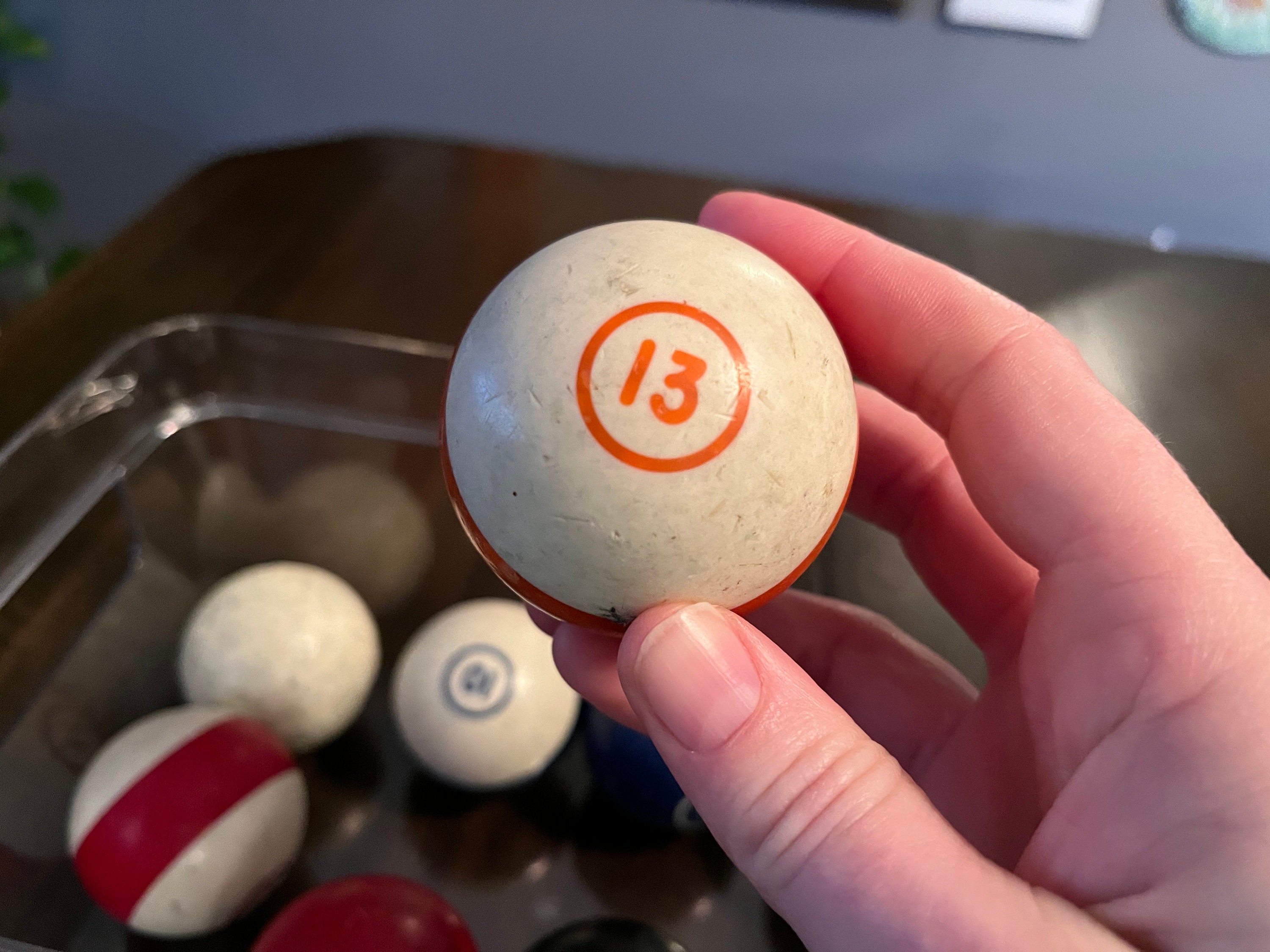 Vintage Pool Balls, Not All the Numbers, Fun Display, Game Room, Man ...