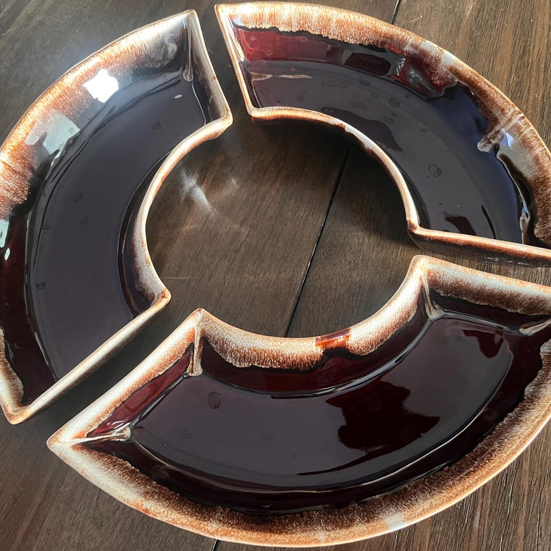 Brown Drip Dishes - Etsy