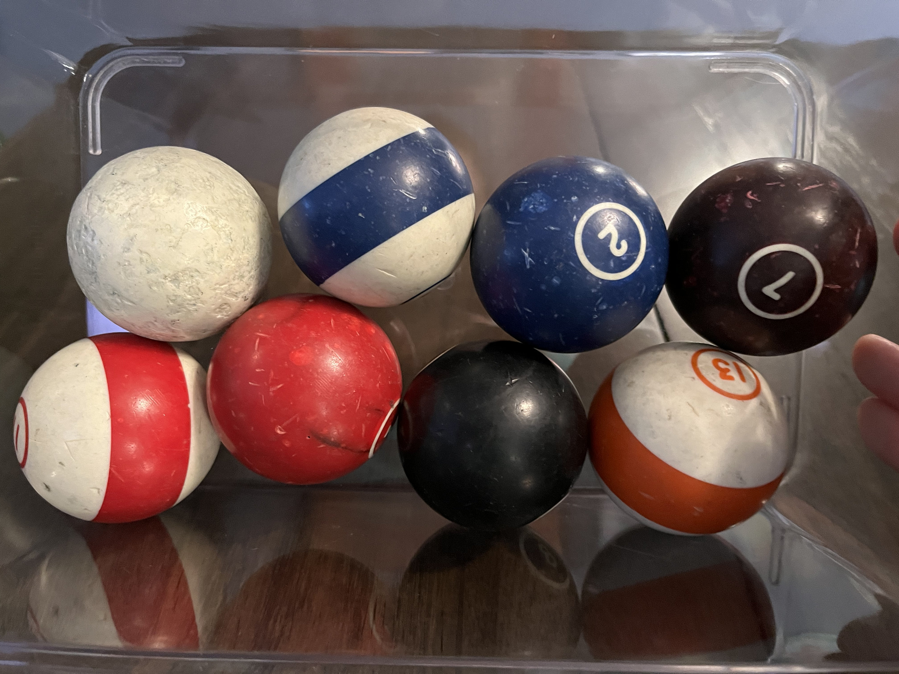 Vintage Pool Balls, Not All the Numbers, Fun Display, Game Room, Man ...