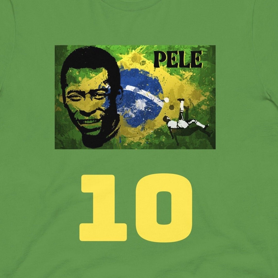 Pele Overhead Kick Brazil Faded Flag Soccer T-shirt - Unisex T-shirt - Etsy