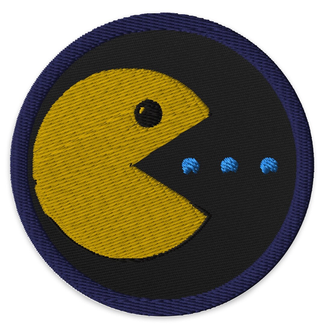 Pacman Eating Enemies Embroidered Badge - Embroidered Patches - Etsy