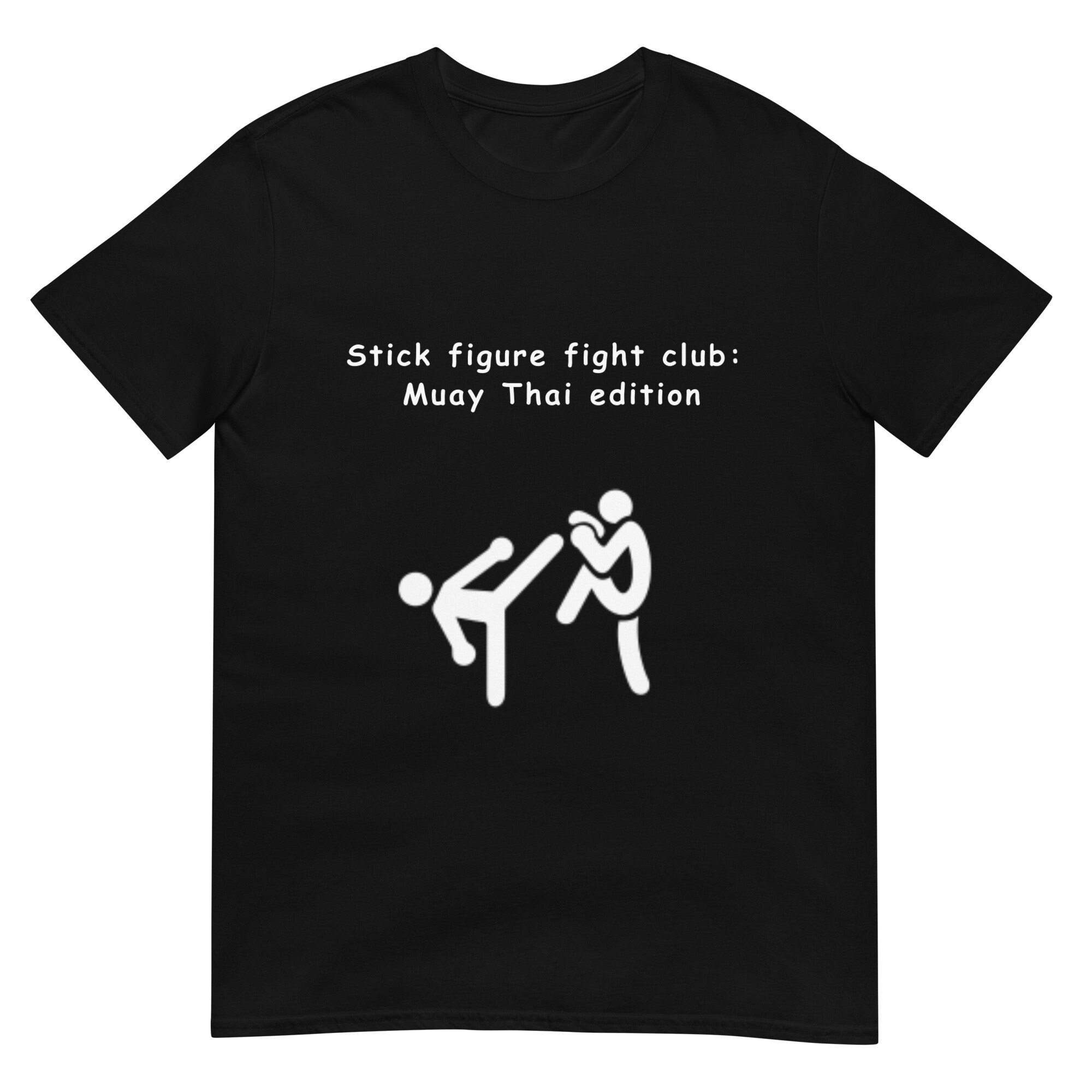 Muay Thai Stick Figure Fight Club Edition T-shirt - Short-sleeve Unisex ...