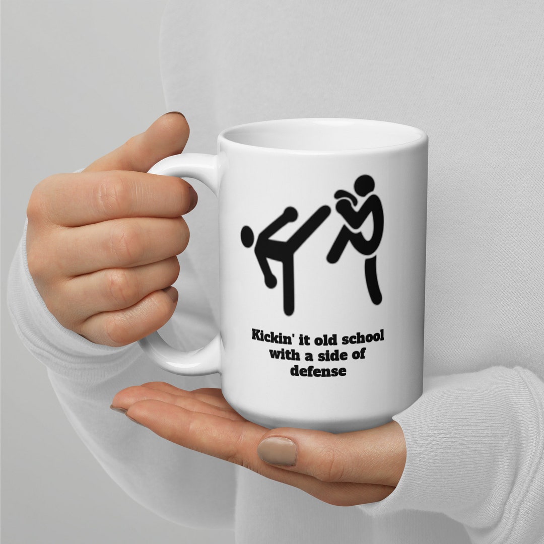 Muay Thai Side Kick Defence Mug - White Glossy Mug - Etsy