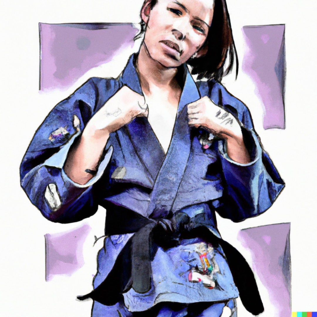 AI Art Generated BJJ Goddess: Digital Art of a Strong Woman in a ...