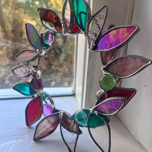 Small Stained Glass Wreath - Etsy