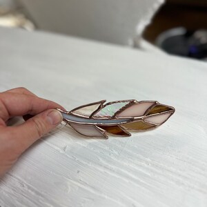 Stained Glass Feather, Memorial Feather, Bird Feather, Sun Catcher ...