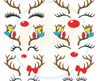 Rudolph Red Nose Reindeer Svg Png Jpeg Dxf Pdf Christmas - Etsy