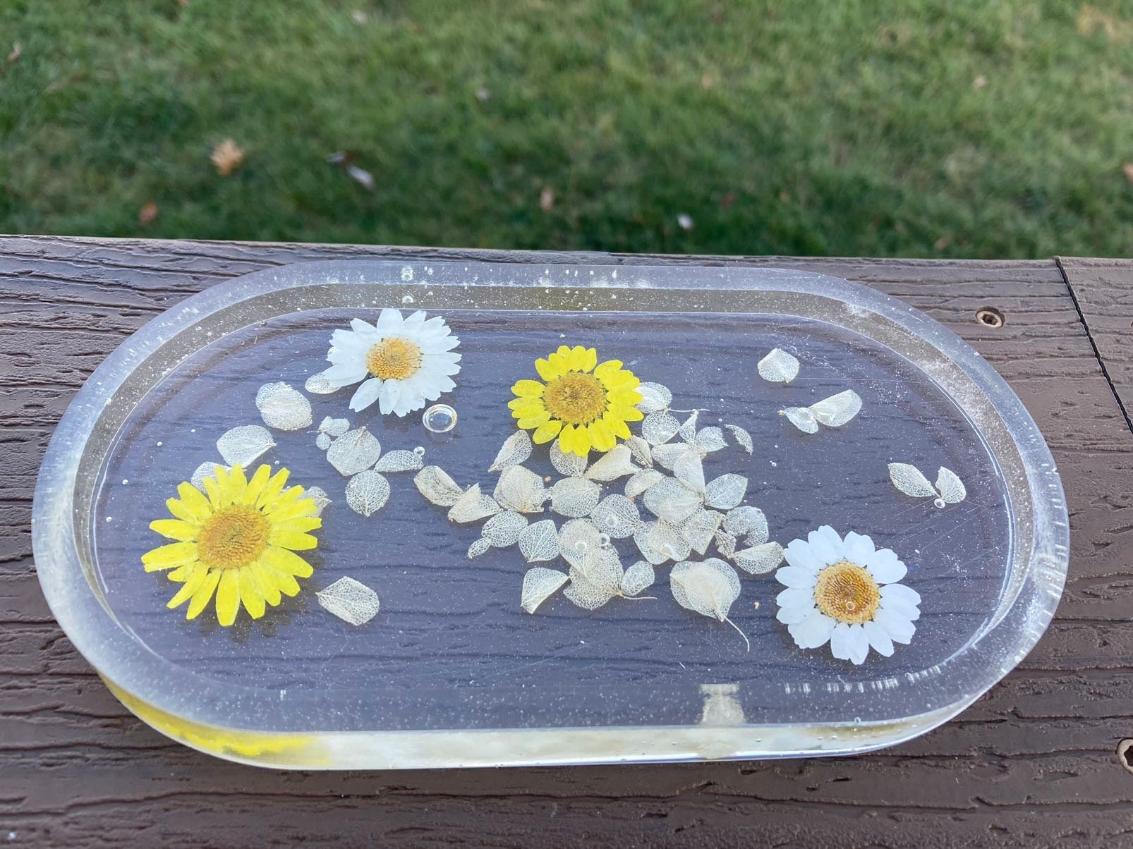 Floral Resin Trinket Tray - Etsy