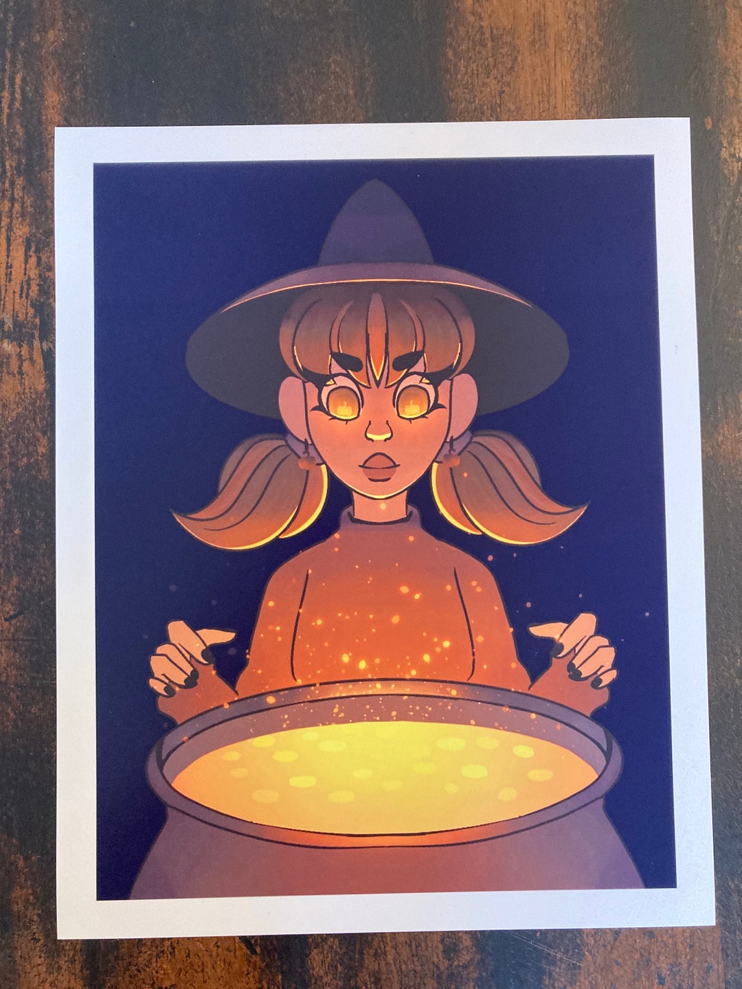 8x10 Halloween Witch Art Print - Etsy