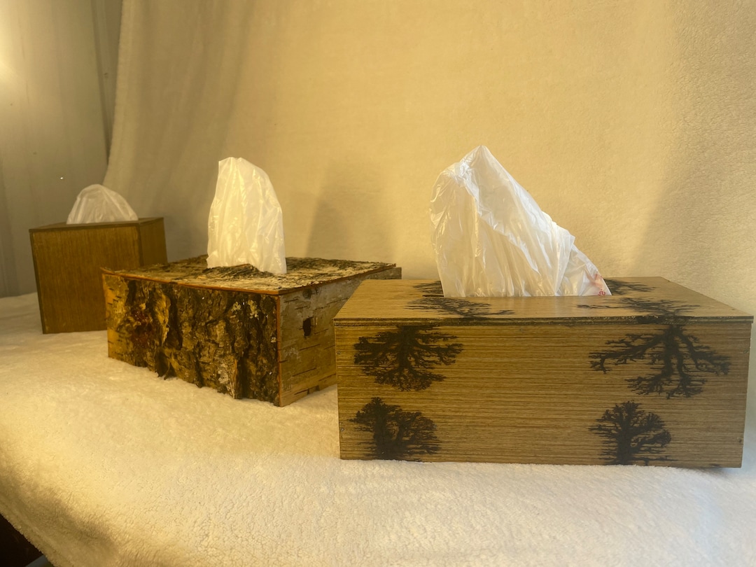 Fractal Burned Tissue Box Cover - Etsy
