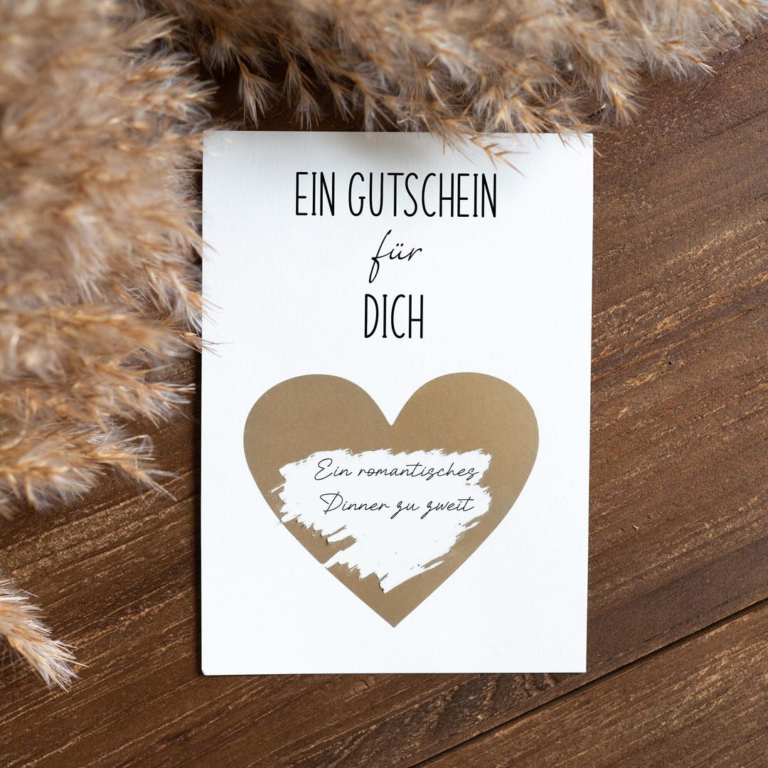Voucher Scratch Card Personalized as a Birthday Gift Christmas Gift for ...