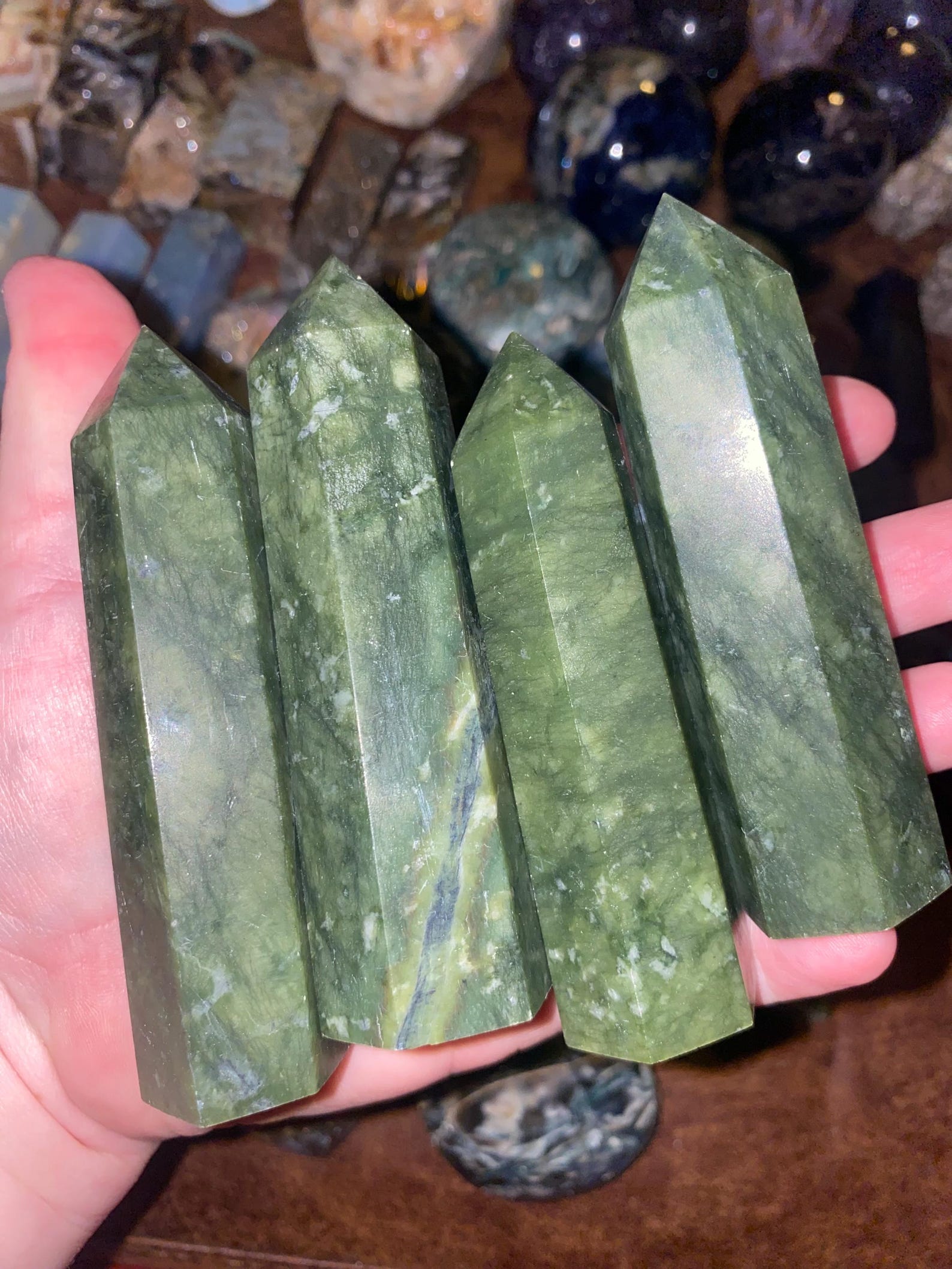 Green Jade Tower 4” Crystal Tower - Etsy