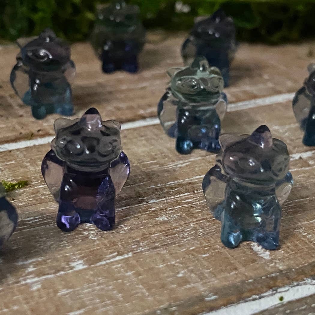 Mini Fluorite Toothless Crystal Carving Fluorite Carving Toothless ...