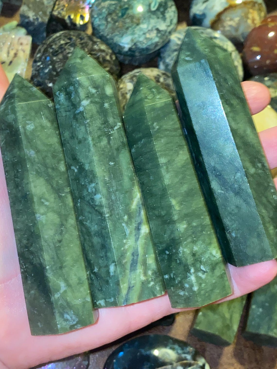 Green Jade Tower 4” Crystal Tower - Etsy