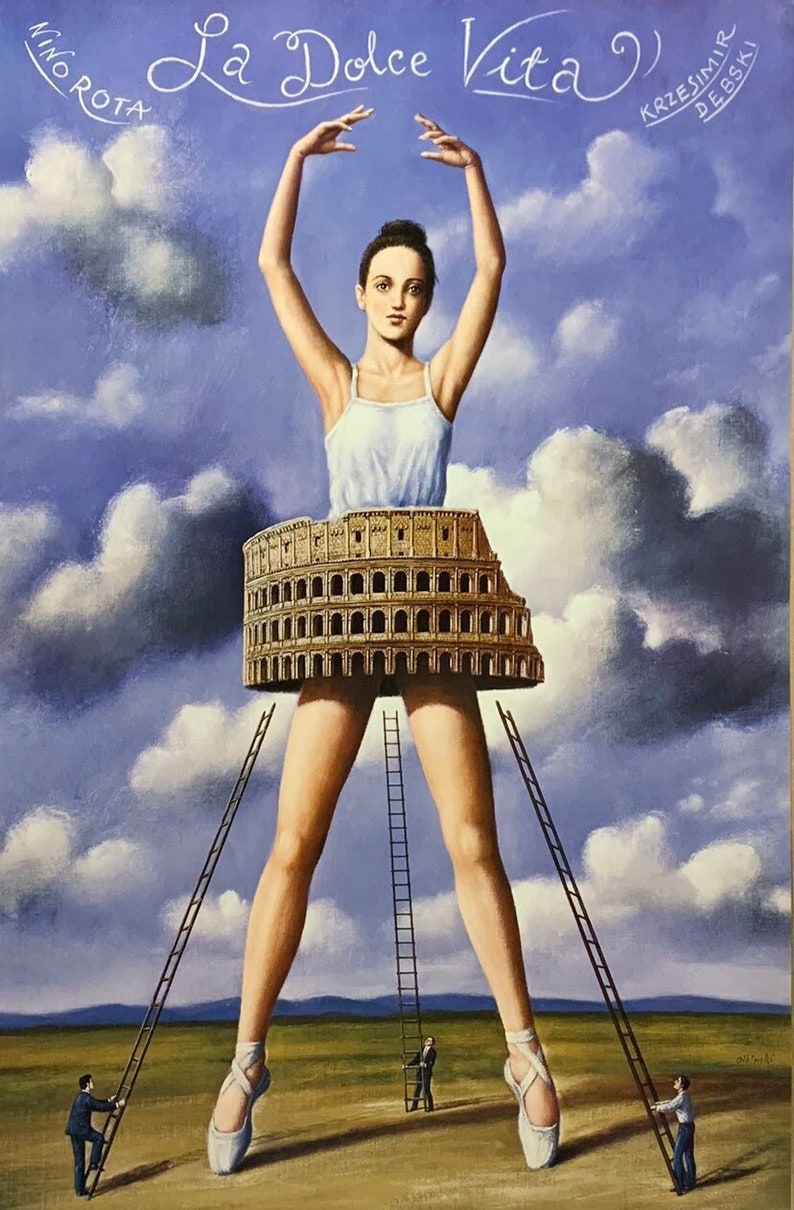 Rafal Olbinski Opera Poster -la Dolce Vita - Etsy