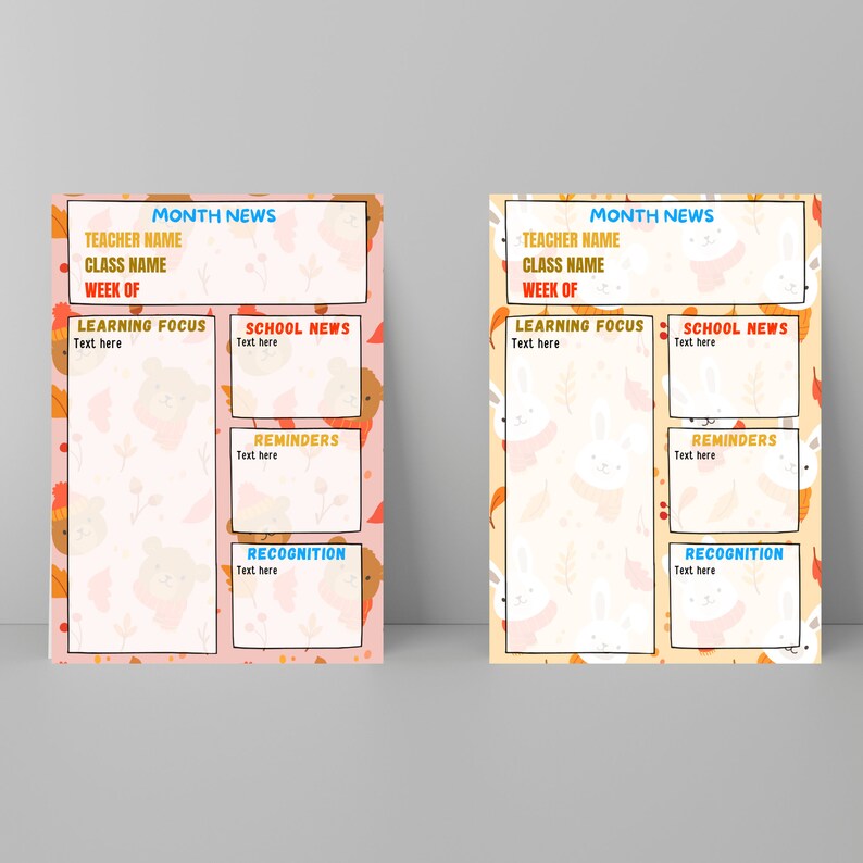 Editable Class Newsletter Template Editable Monthly Newsletter Template ...