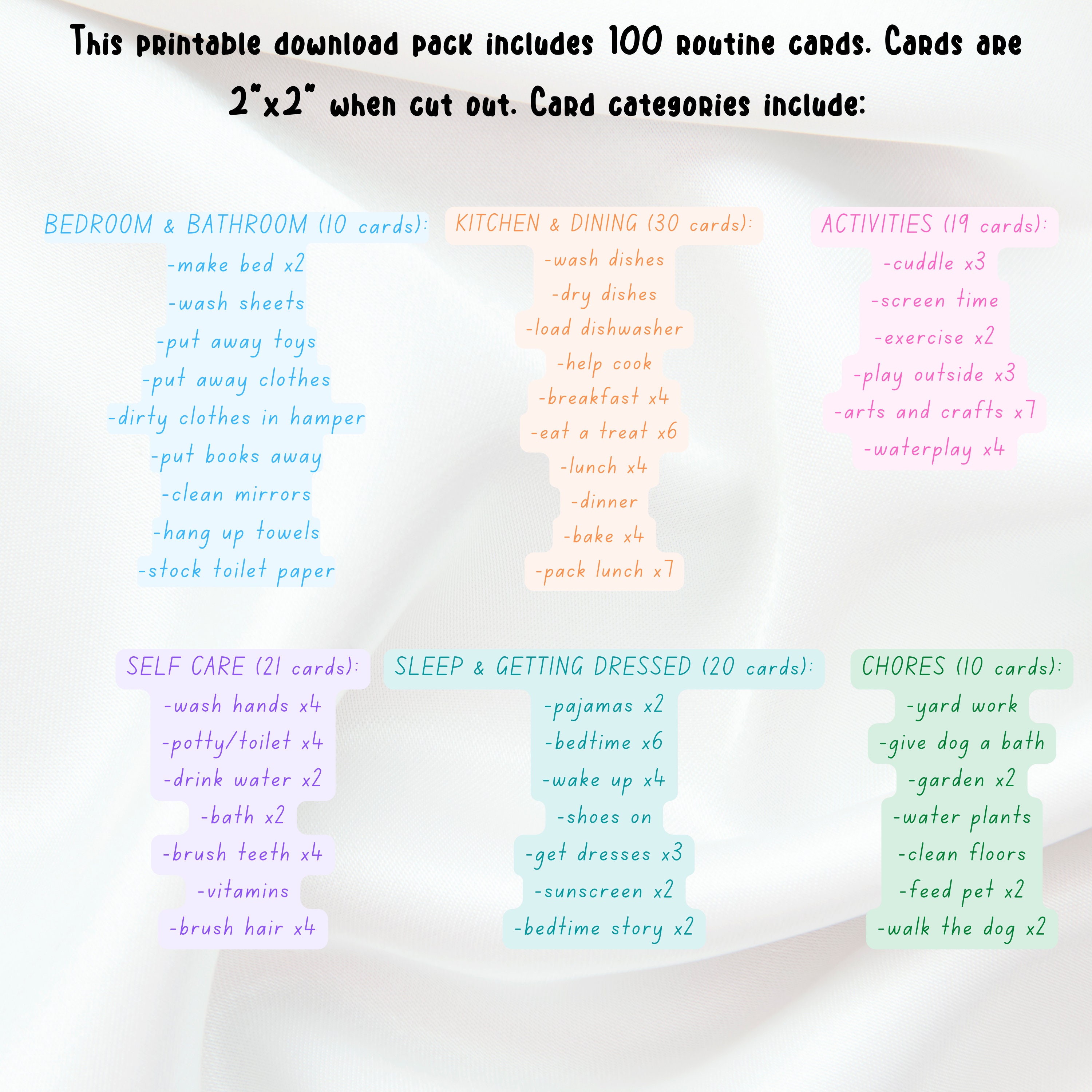 Editable Daily Routine Cards | Visual Schedule Cards Kids | Kids Daily ...