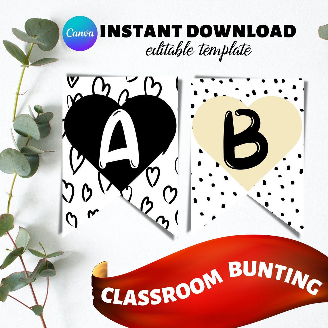 Custom Bulletin Board Lettering Bunting Banner | Elementary Classroom ...