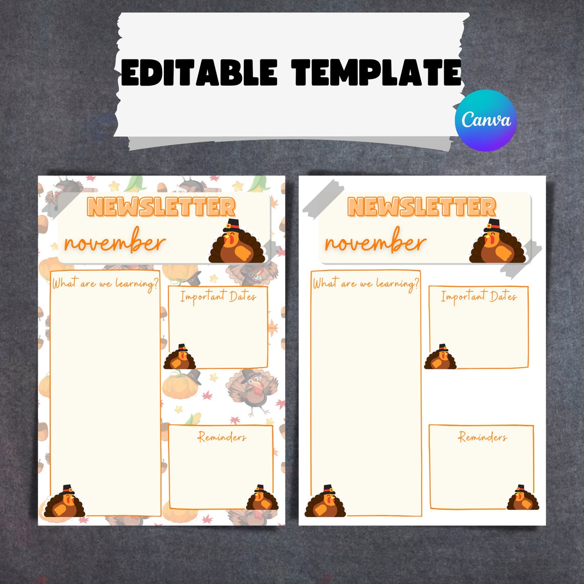 Editable Teacher Newsletter Template Printable Christmas Monthly ...
