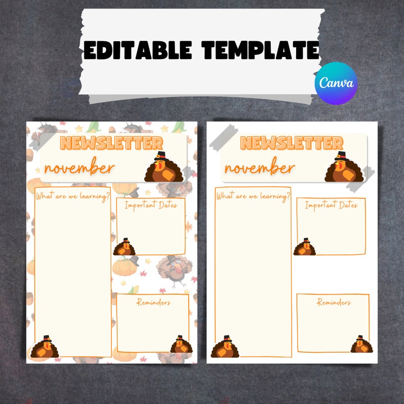 Editable Teacher Newsletter Template Printable Christmas Monthly ...