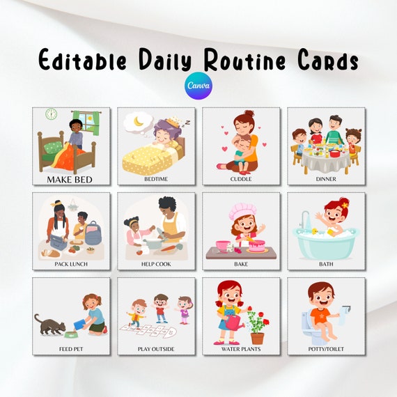 Modello Di Routine Quotidiana Per Bambini