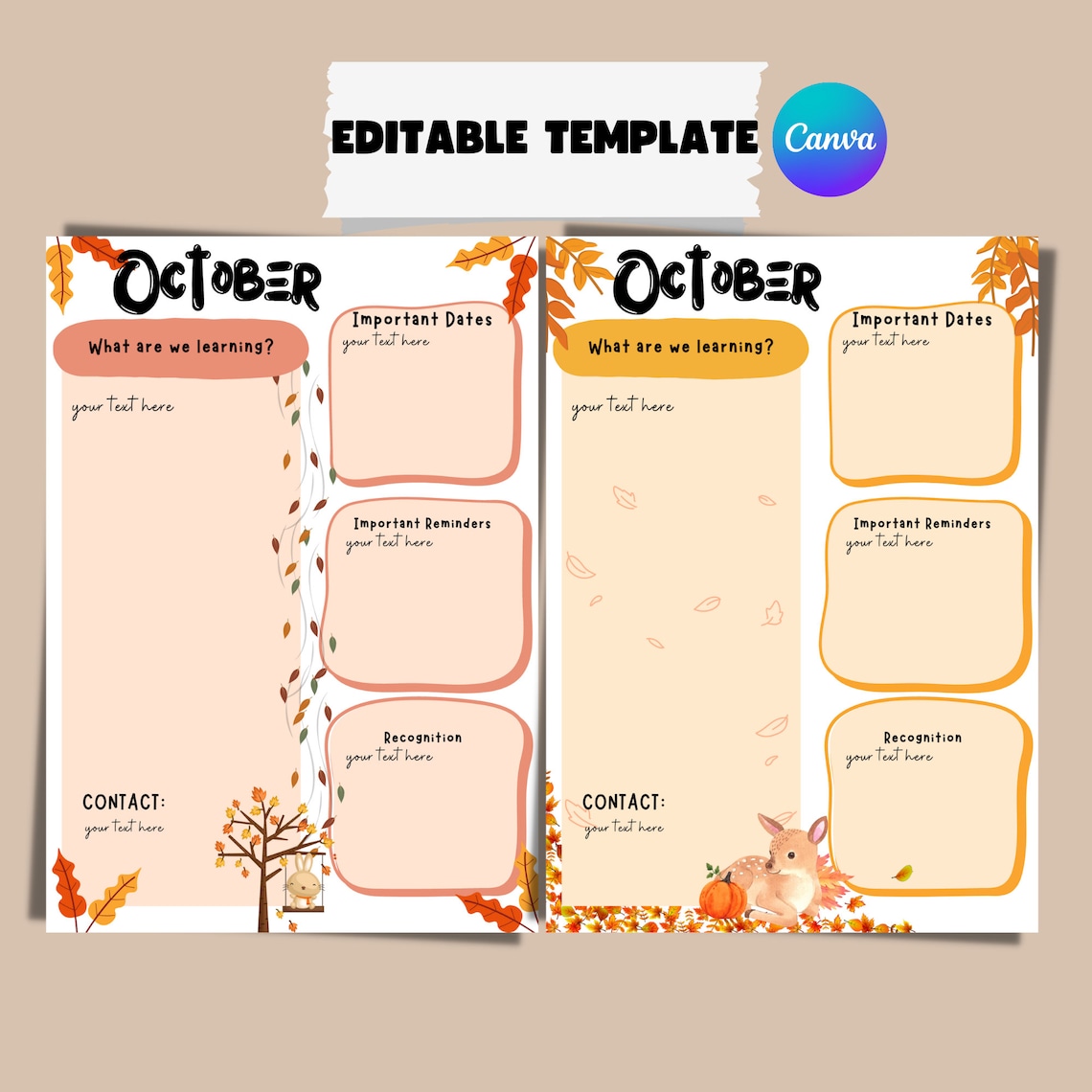 November Classroom Newsletter Template Editable Teacher - Etsy