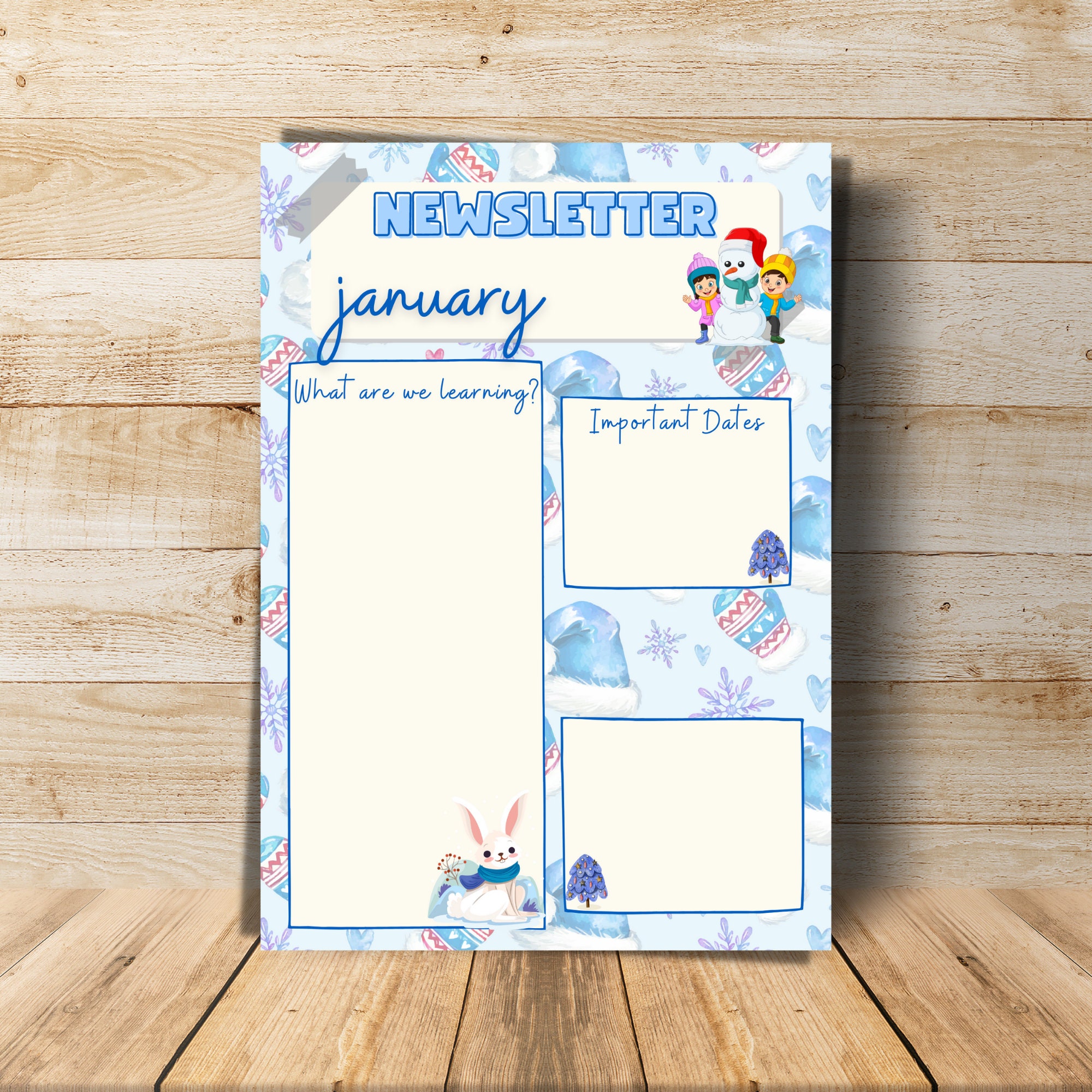 Editable Teacher Newsletter Template Printable February Monthly ...