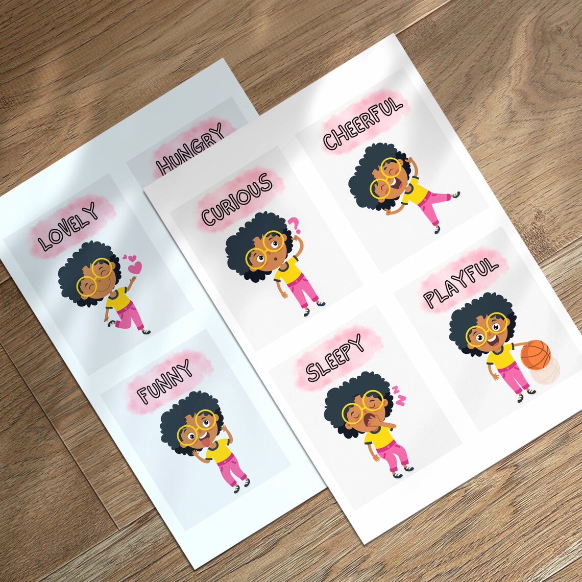 Emotions Chart Calming Corner Emotions Flashcards Montessori Classroom ...