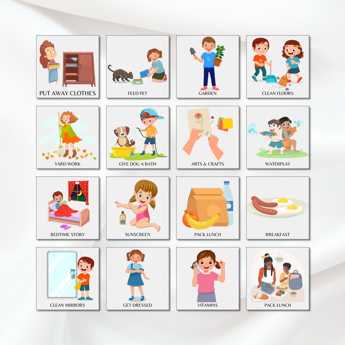 Editable Daily Routine Cards | Visual Schedule Cards Kids | Kids Daily ...