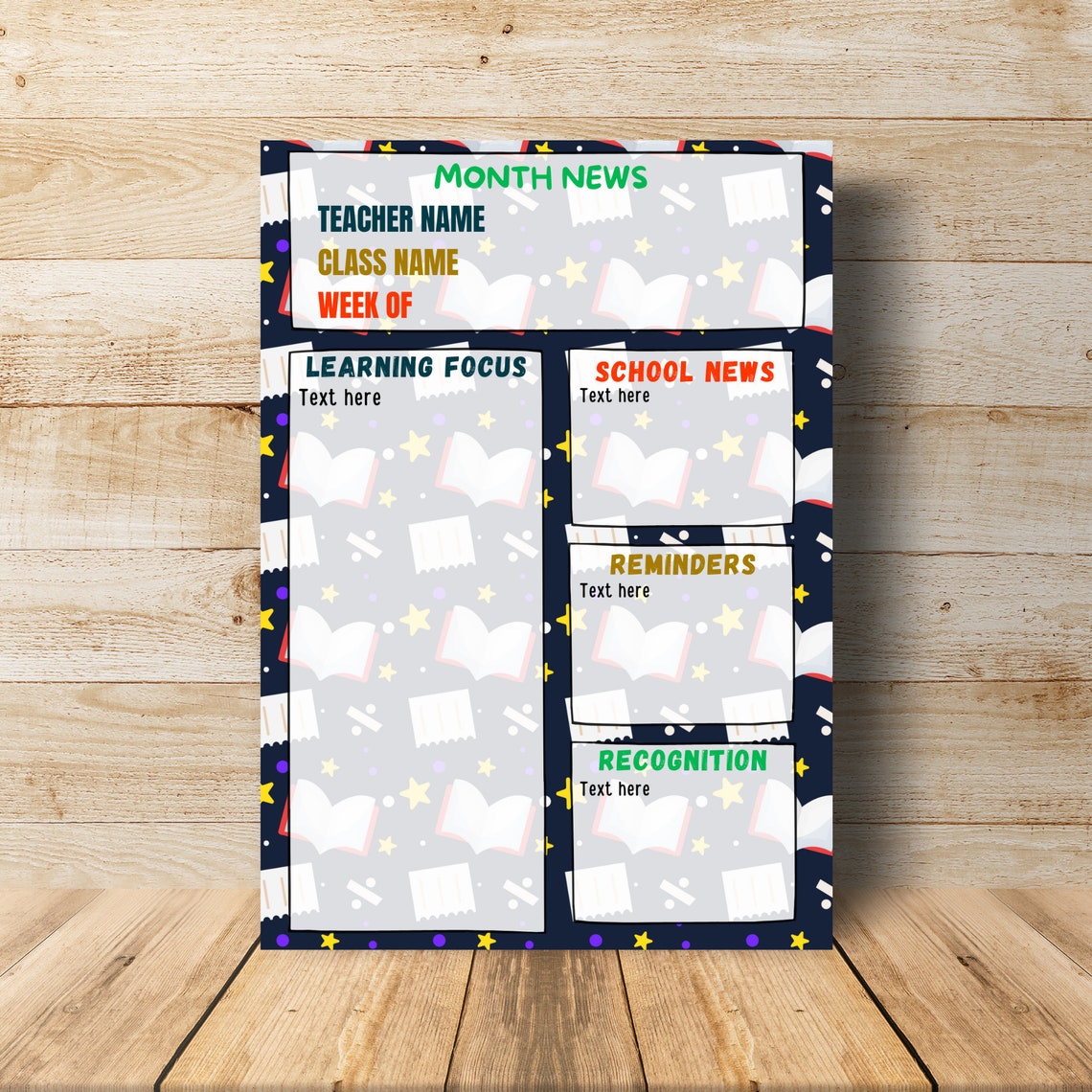 Editable Class Newsletter Template Editable Monthly Newsletter Template ...