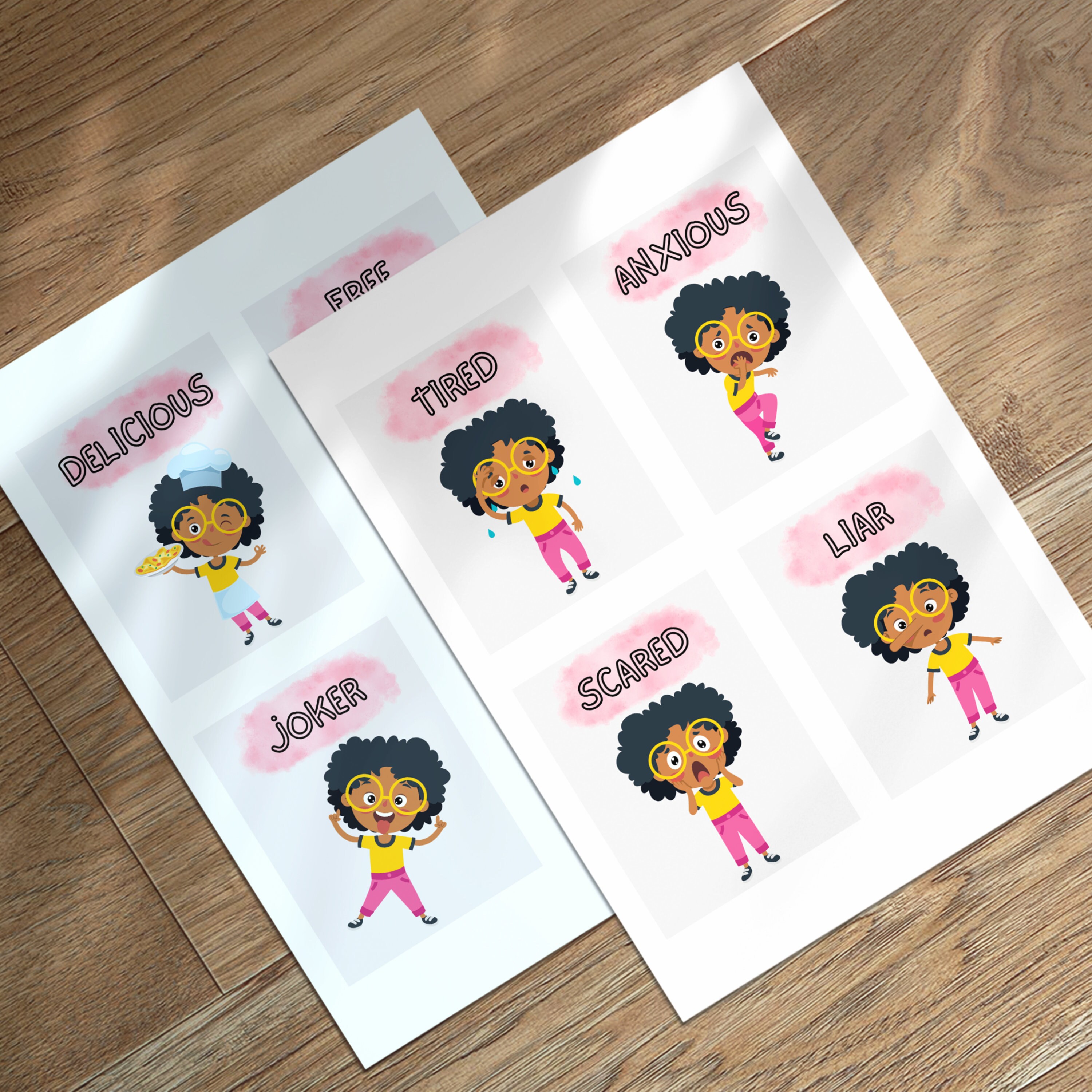 Emotions Chart Calming Corner Emotions Flashcards Montessori Classroom ...